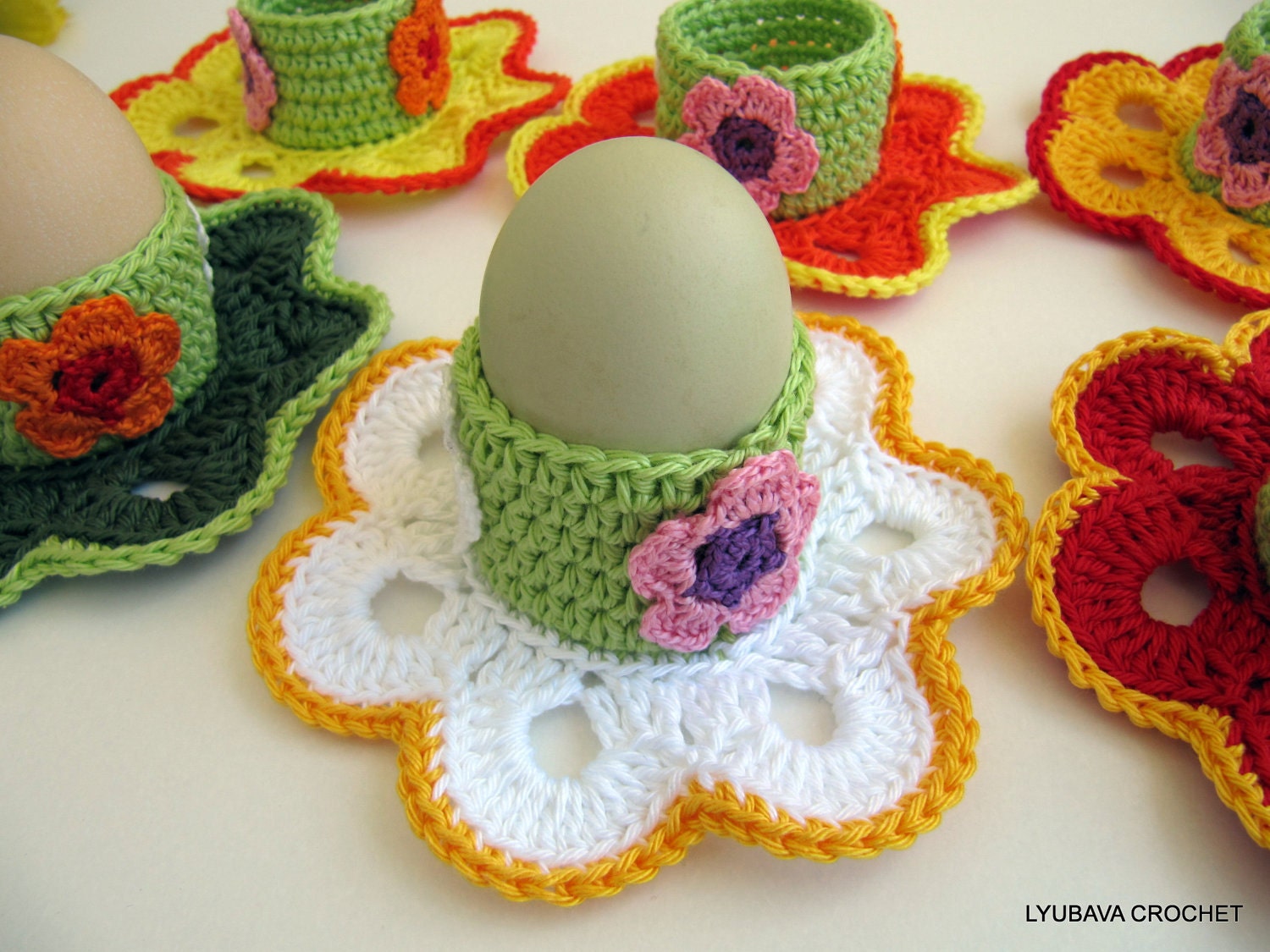CROCHET PATTERN Egg Holder Easter Decorations By LyubavaCrochet