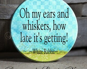 Unique white rabbit quote related items | Etsy