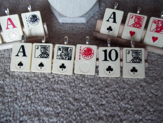Pick Your Card handcrafted Game Piece by GreenGamesJewelry on Etsy