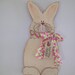 Welcome Spring Wooden Primitive Bunny Wall Hanging/Shelf