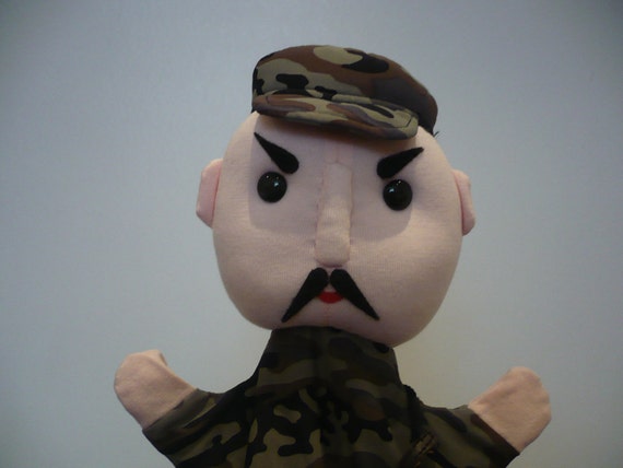 Jack the soldier hand puppet by AgneShop on Etsy
