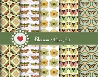 Butterflies Scrapbooking Paper Pink Butterfly Digital Paper