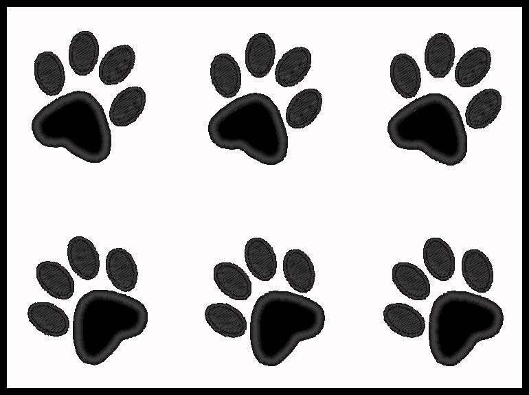 Set Of Mini Paw Prints Applique Design For by AppliquesAnonymous