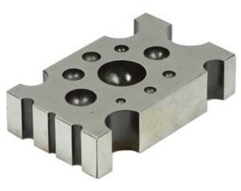 Large 6 Inch Wood Dapping Block With Large Wood Mallet