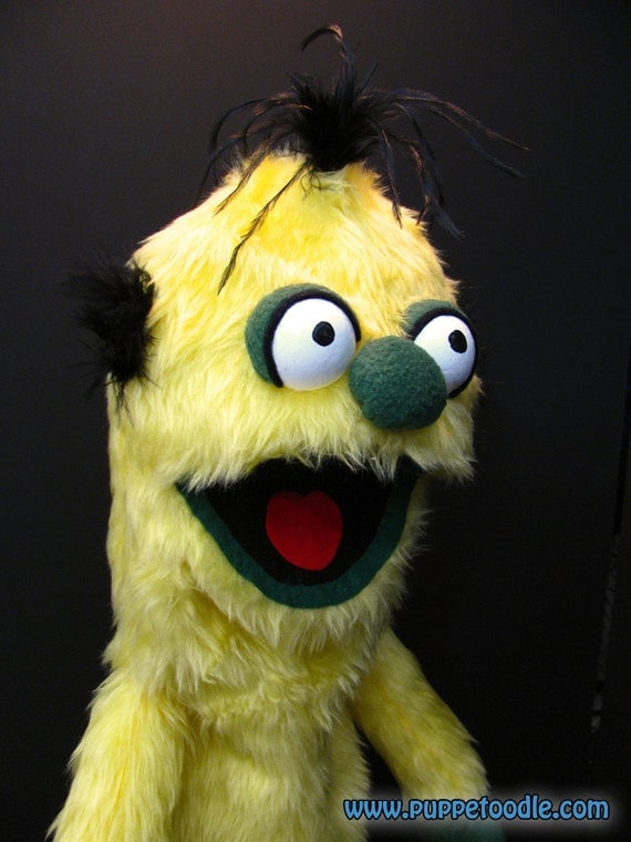 Yellow Monster Hand Puppet 49cm