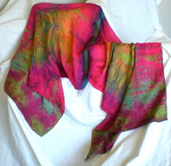 Hand Dyed Multi Functional Scarf