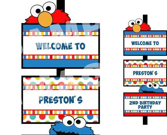 Items similar to Sesame Street Party Sign - Elmo Party Sign - Sesame ...