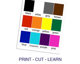 Color flashcards | Etsy