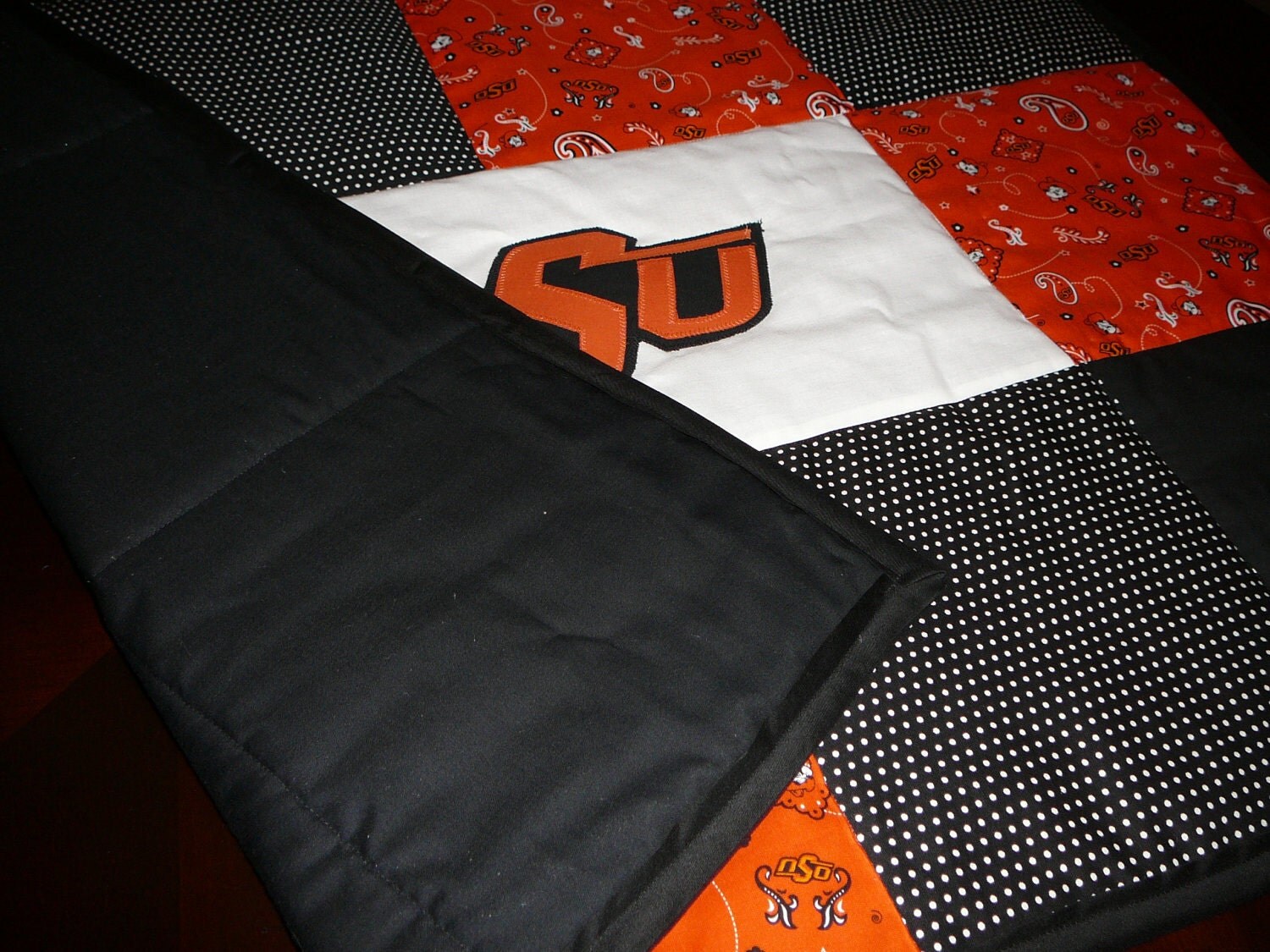 OSU Baby Quilt or Blanket by AHouseDivided on Etsy