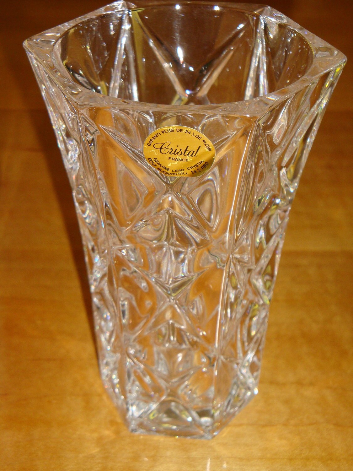 Avon 24% Lead Crystal Bud Vase Made in France for Avon dated
