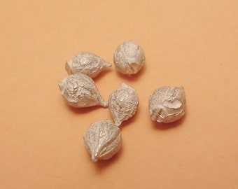 silver cast wildflower seed pod silversmith finding US602-4