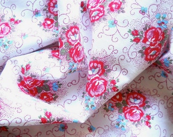 Vintage rose fabric | Etsy
