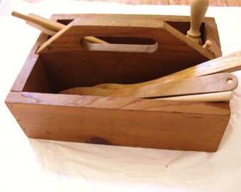 Wooden cutlery box | Etsy