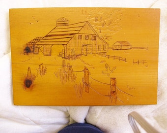 Vintage pyrography | Etsy