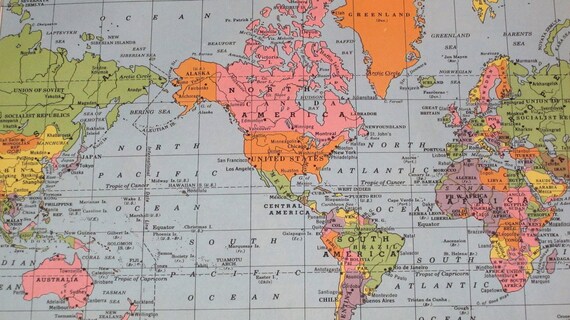 1950s Map Of The World - Map