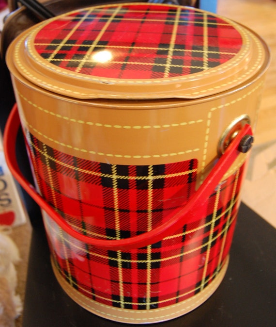 1950's Retro Red Plaid Skotch Cooler