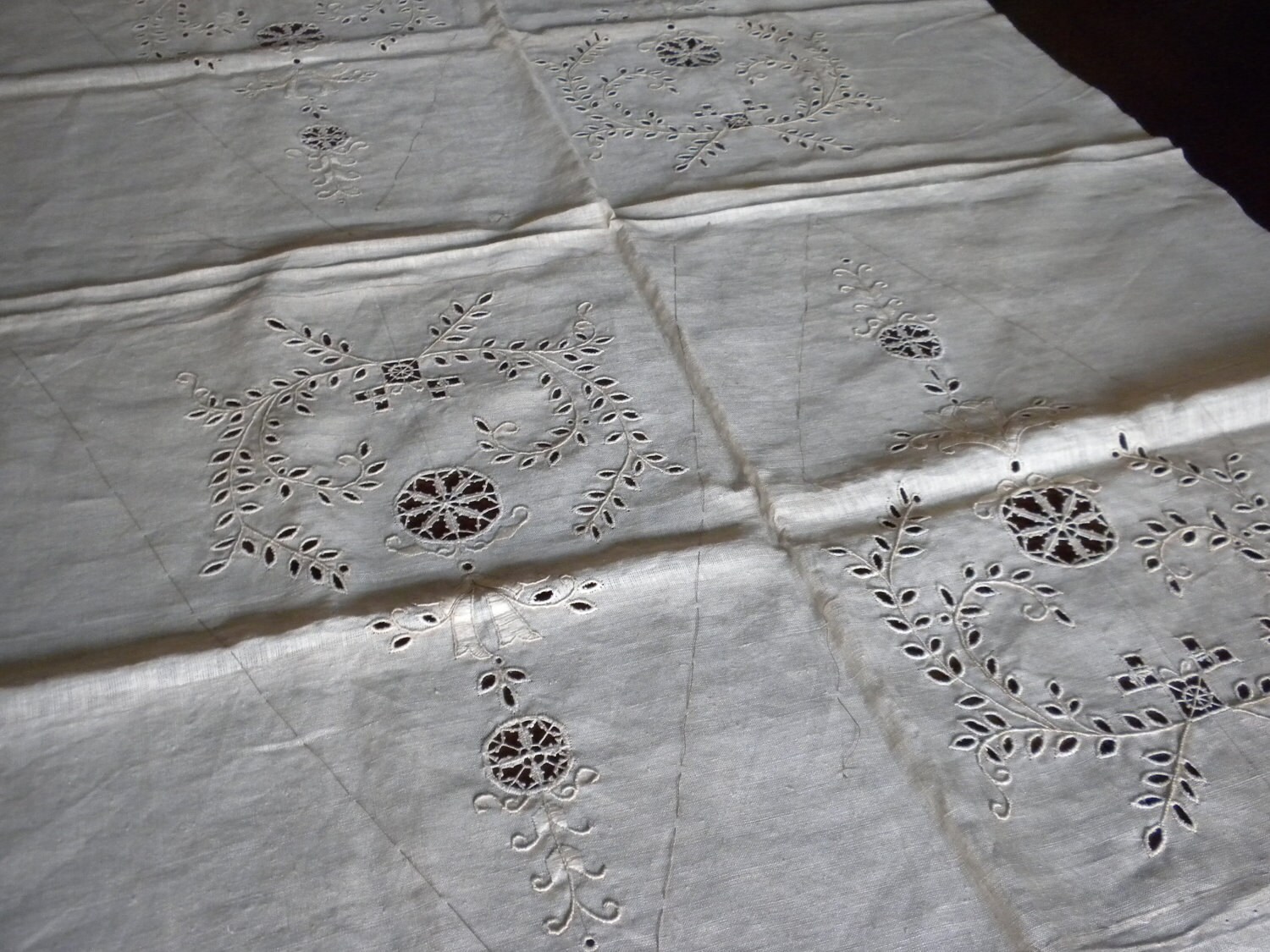 Pina Cloth with Embroidered Panels Four Vintage Philippine