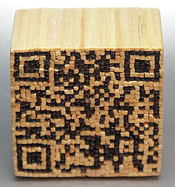 Items similar to Custom Made Matchstick QR Code Mosaic (Large, Single ...