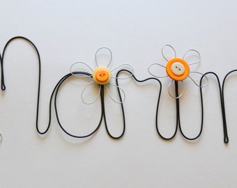 Wire word sign | Etsy