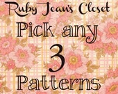 Downloadable PDF sewing patterns for girls and by RubyJeansCloset