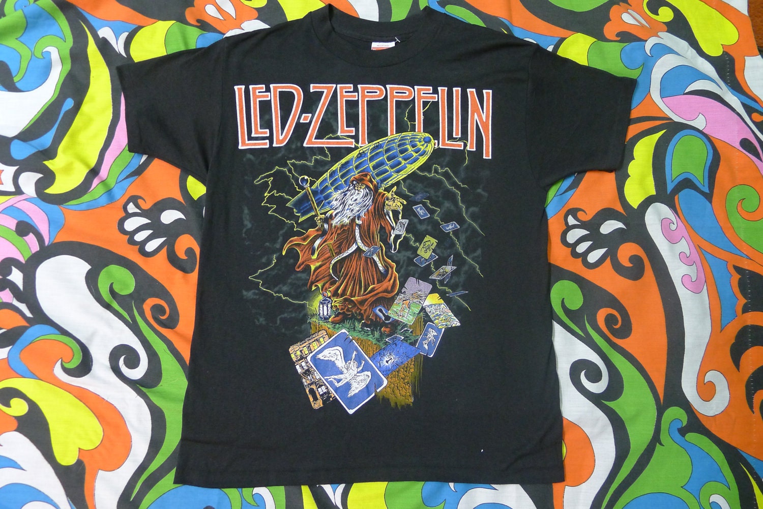 Vintage 1980's Led Zeppelin Wizard Classic Rock Music