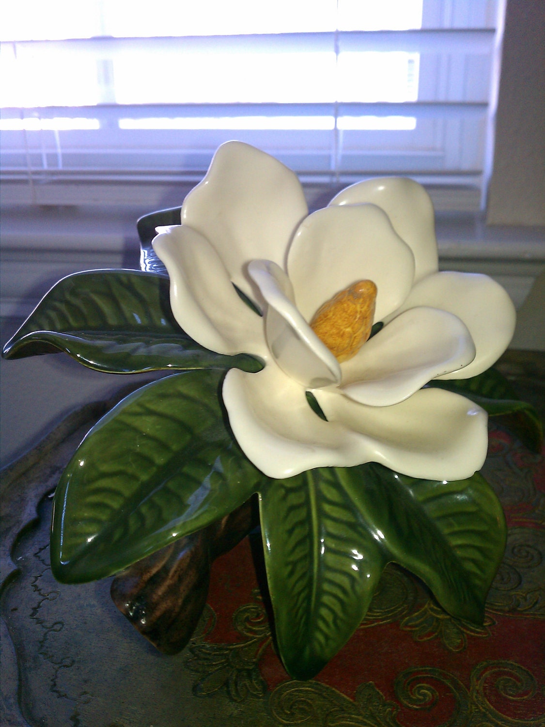 Magnolia Flower Ceramic Art