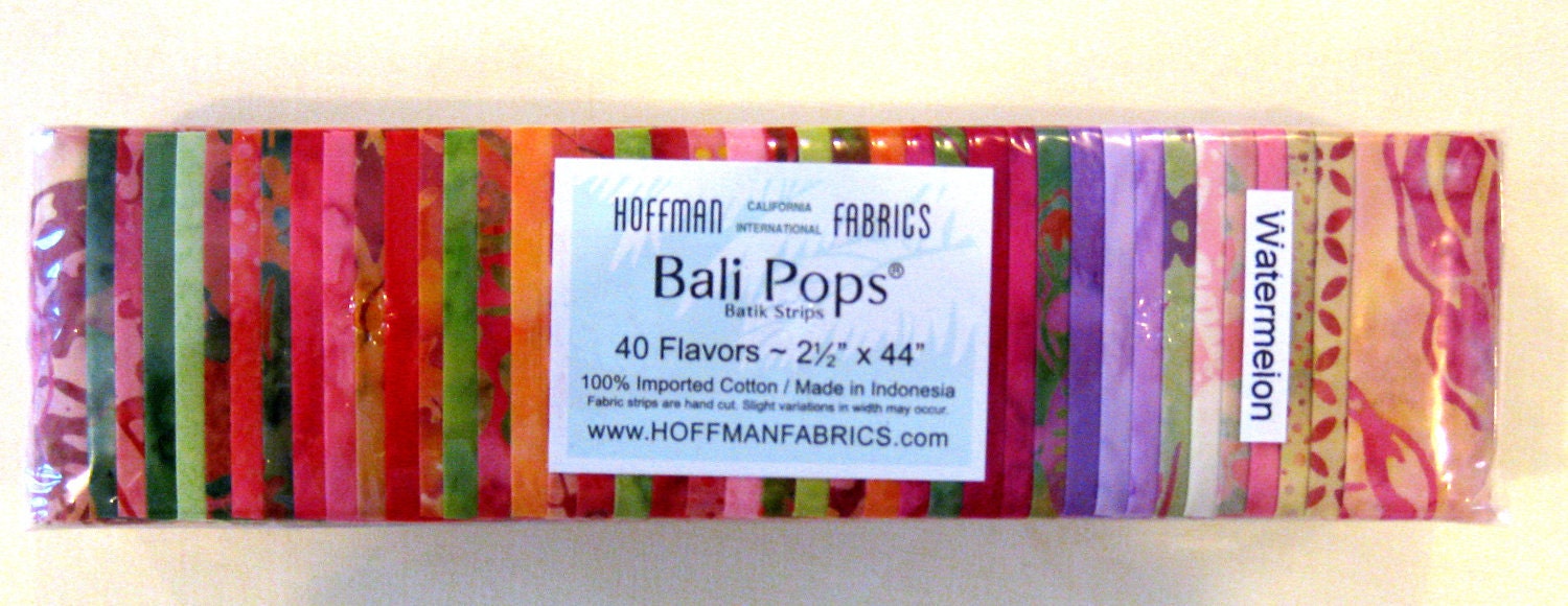 Hoffman Bali Pops Watermelon Batik Strips Hoffman Bali Pops Watermelon Batik Strips