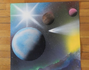 Space painting | Etsy