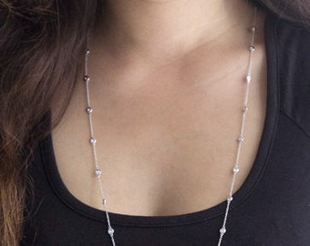 Classic Bezel Set Diamond Solitaire Pendant Necklace