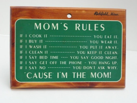 House Rules Vintage Sign