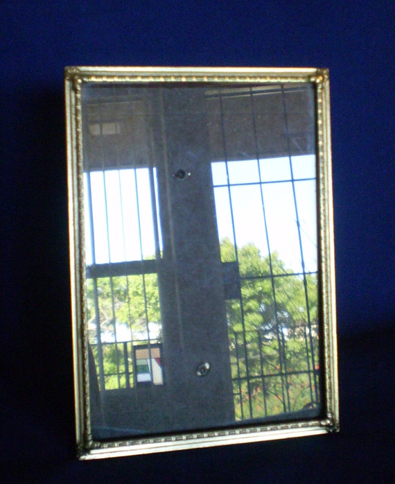 Photo Frame 4x7 Gold Desk by AtticCupboard on Etsy