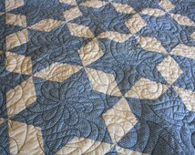 Popular items for blue star quilt on Etsy