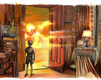 Poltergeist Closet Ghost Art Poster Print