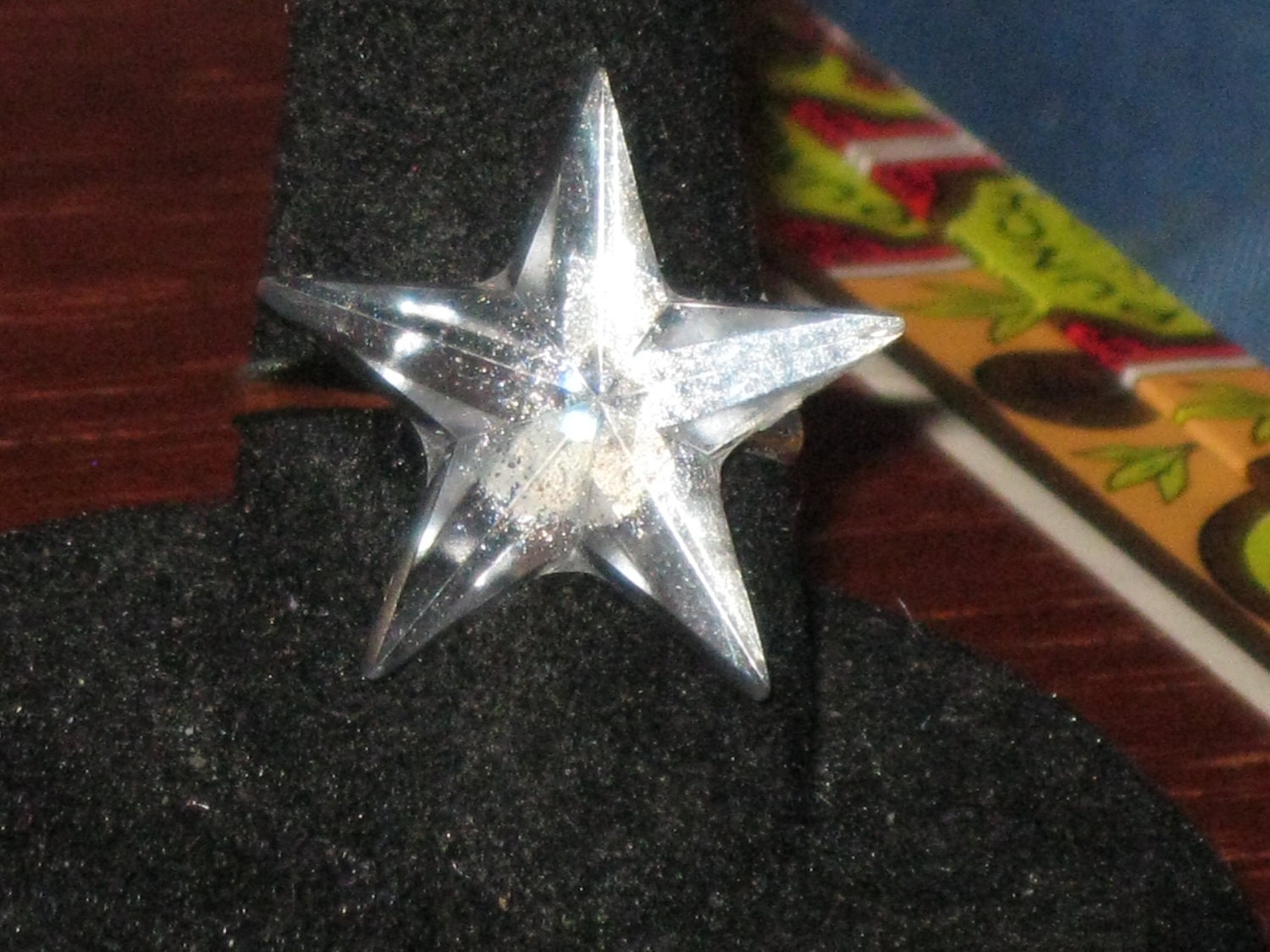 Crystal Clear Acrylic Star Adjustable Ring