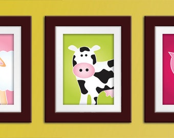 Popular items for farm animal wall art on Etsy