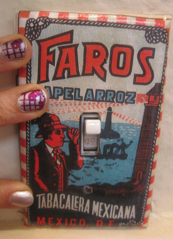 Items similar to Faros vintage mexican cigarette mexican lightswitch ...