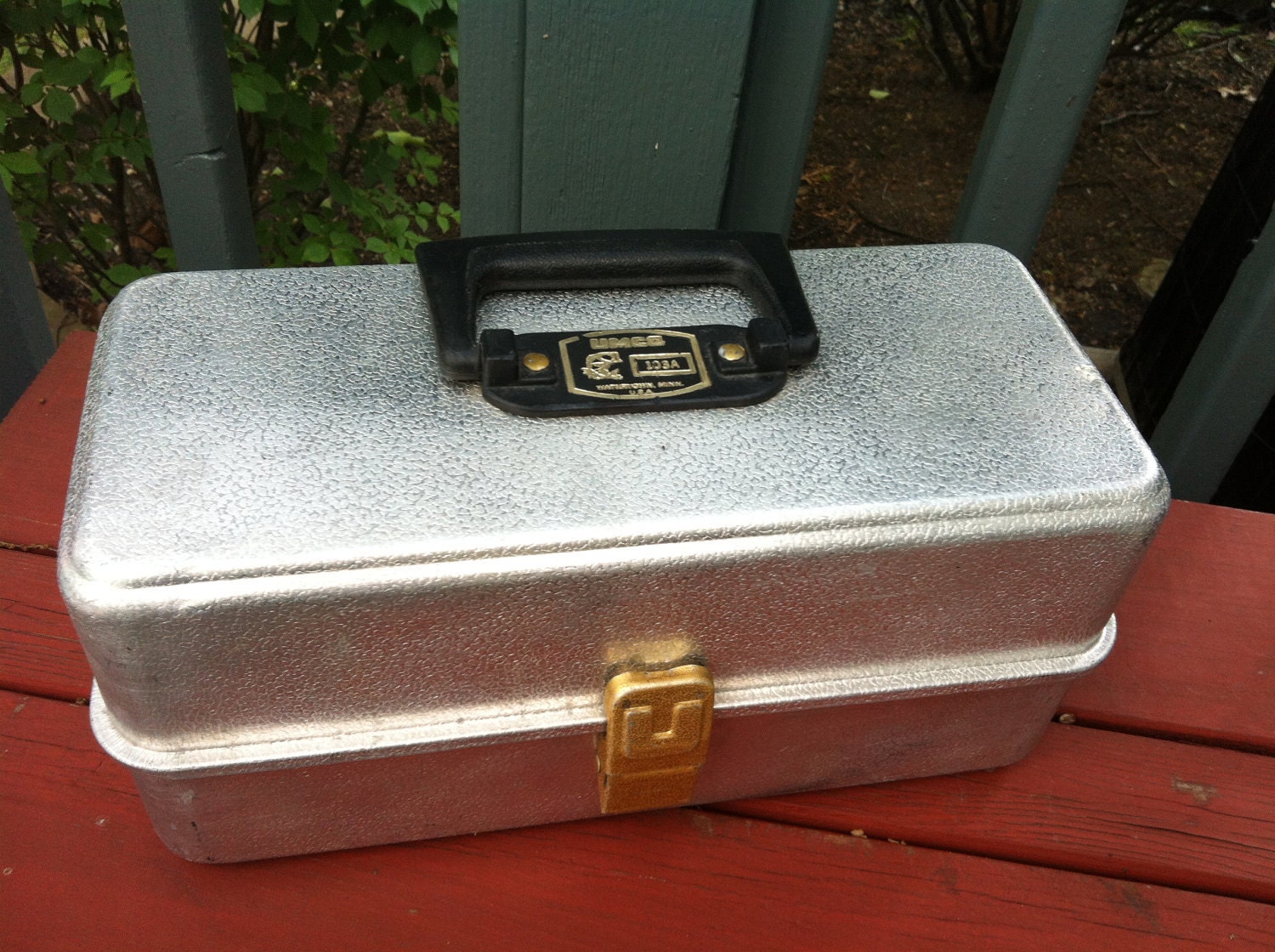 Vintage aluminum tackle Box by UMCO