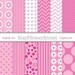 Peachy Pink & Brown Digital Paper for Girls peach pink