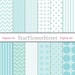 Elephant Digital Paper Scrapbook Background baby blue grey
