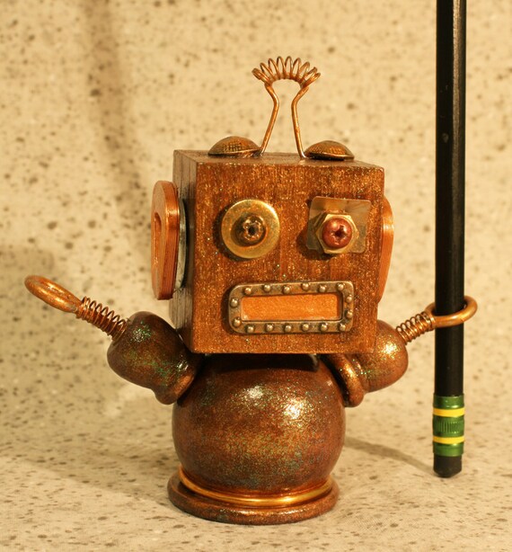Robot Pencil Holder at Sara Swasey blog