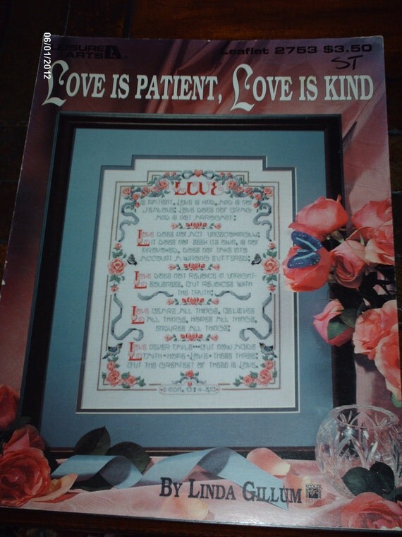 Love Is Patient Love Is Kind Cross Stitch Sampler