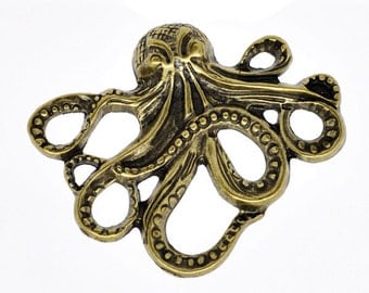 Popular items for brass octopus on Etsy