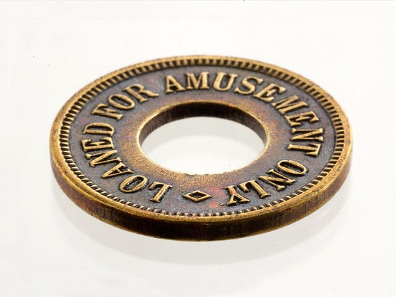 4 Vintage Arcade Game Tokens Amusement Park Collectible For