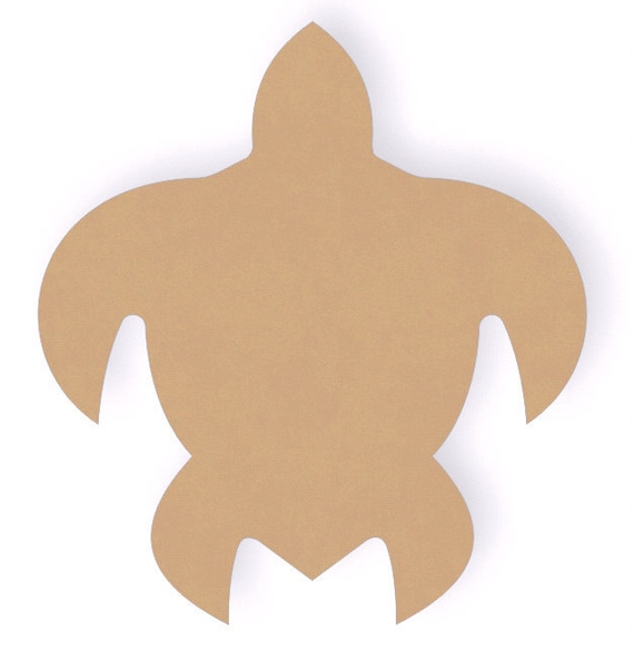 6 inch Sea Turtle Wood Cutout Shape