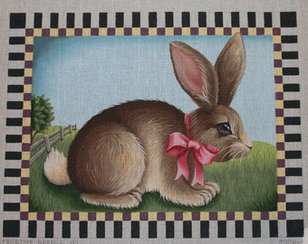 Rabbit needlepoint | Etsy
