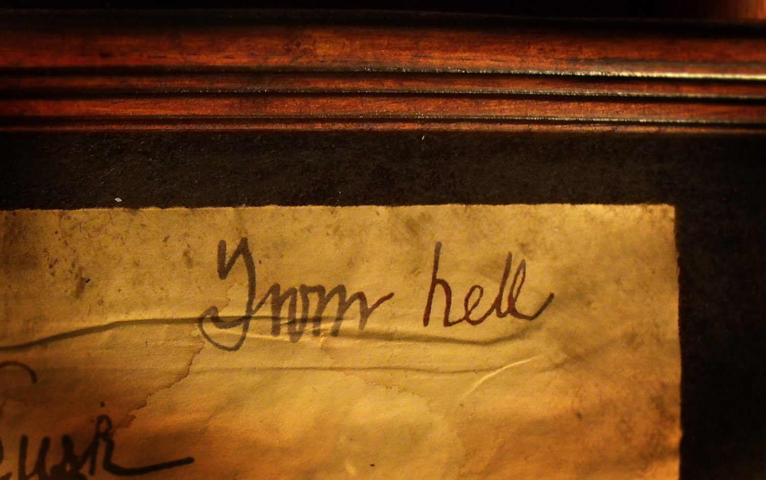 Jack the Ripper From Hell Letter framed. by TheRagNBoneEmporium