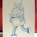 Robot Alphabet Print G is for Giant Toddler Wall decor