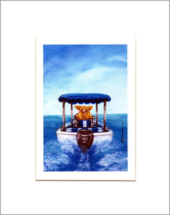 Evie Anderson Welsh Corgi Art SIGNED PRINT Gone