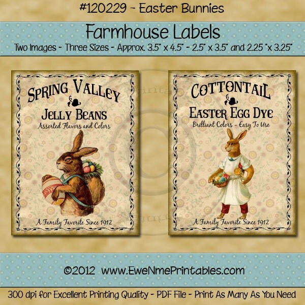 Instant Download Printable Farmhouse Labels by ewenmeprintables