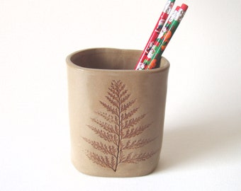 Fern Leaf Pencil Pot